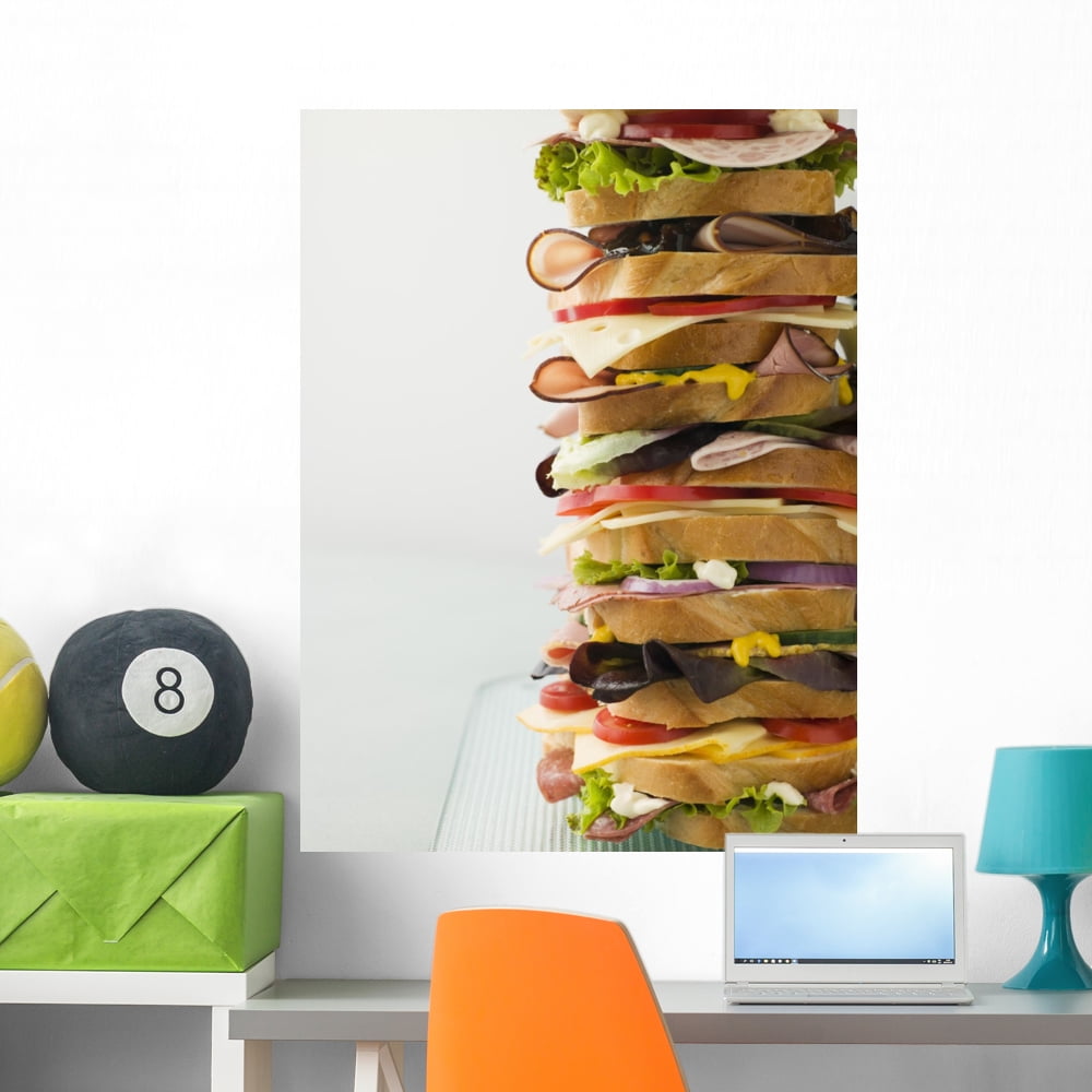 Dagwood Tower Sandwich Wall Mural Decal Sticker, Wallmonkeys Peel ...