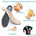 Genuine Leather Orthotic Insole Orthopedic Flat Foot Health Sole Pad ...