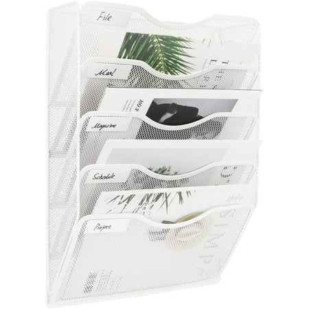 EasySHIJI65 5 Pockets Wall File Holder Hanging File Folder Organizer ...