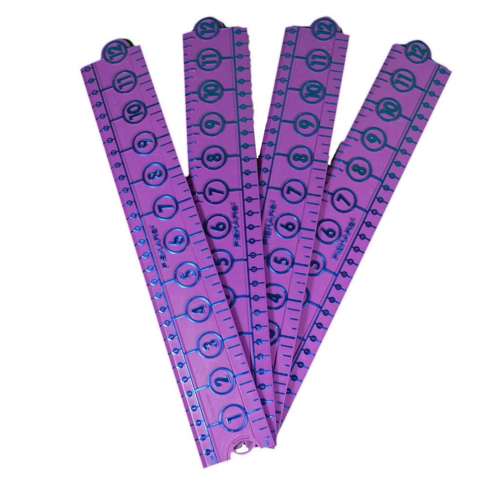 Lot of 4 Fiskars Purple Plastic 12" All Purpose Ruler Extra Wide 2 ...