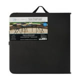 Mainstays Fold-in-Half Adjustable Folding Table 4', Rich Black, 48 x 24 ...