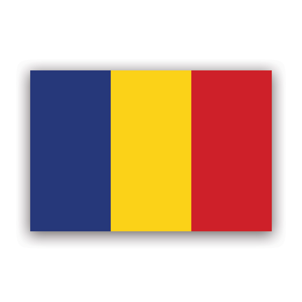 Romanian Flag Sticker Decal - Self Adhesive Vinyl - Weatherproof - Made ...