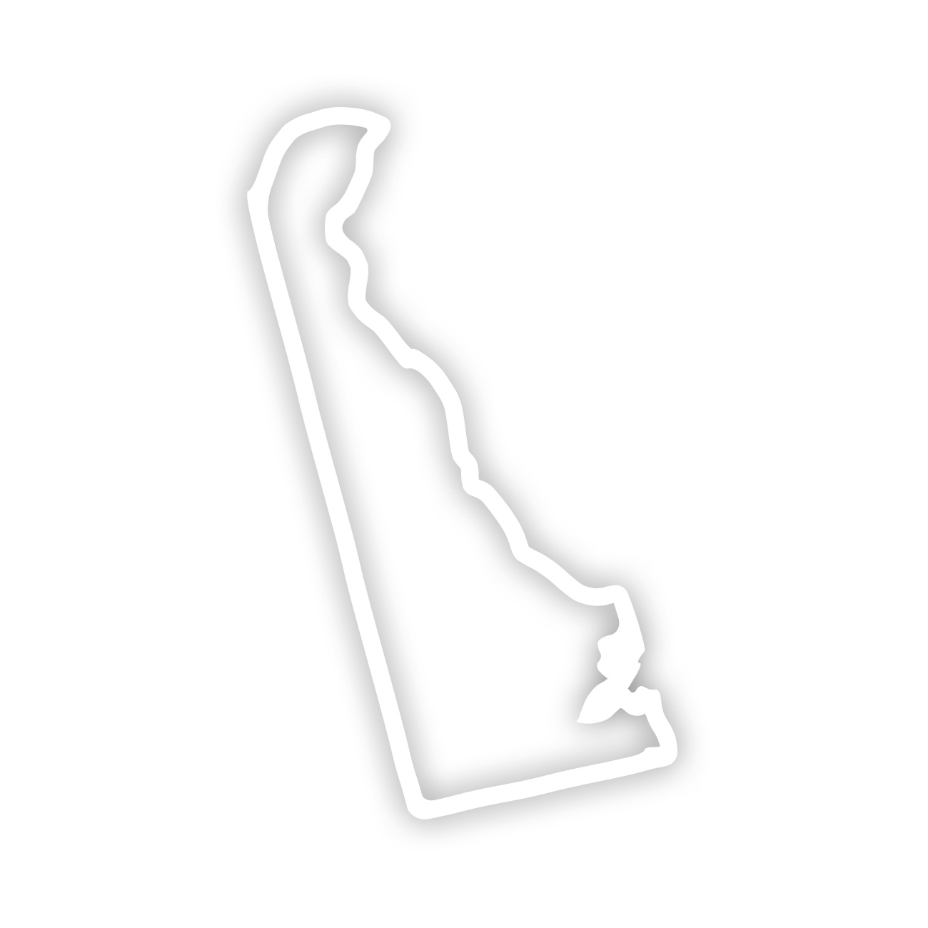 Delaware Outline Sticker Decal Die Cut - Self Adhesive Vinyl ...
