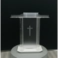 INTBUYING Acrylic Clear Speech Lectern Church Podium for Weddings ...