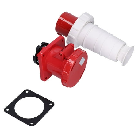 Industrial Plug Socket, 380-415V 63A Copper Contacts 3 Phase 4 Pin ...