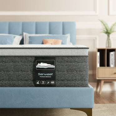 Inofia Twin XL Mattress, 12" Hybrid Innerspring Single Mattress in a ...