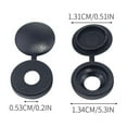 100Pcs Screw Cap Covers - Decorative Black Caps With Screws ...
