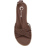 Journee Collection Womens Jess Faux Leather Ankle Tie Strappy Sandals ...