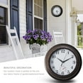 Waterproof 12 inch Gold Analog Patio Outdoor Clock with Large ...