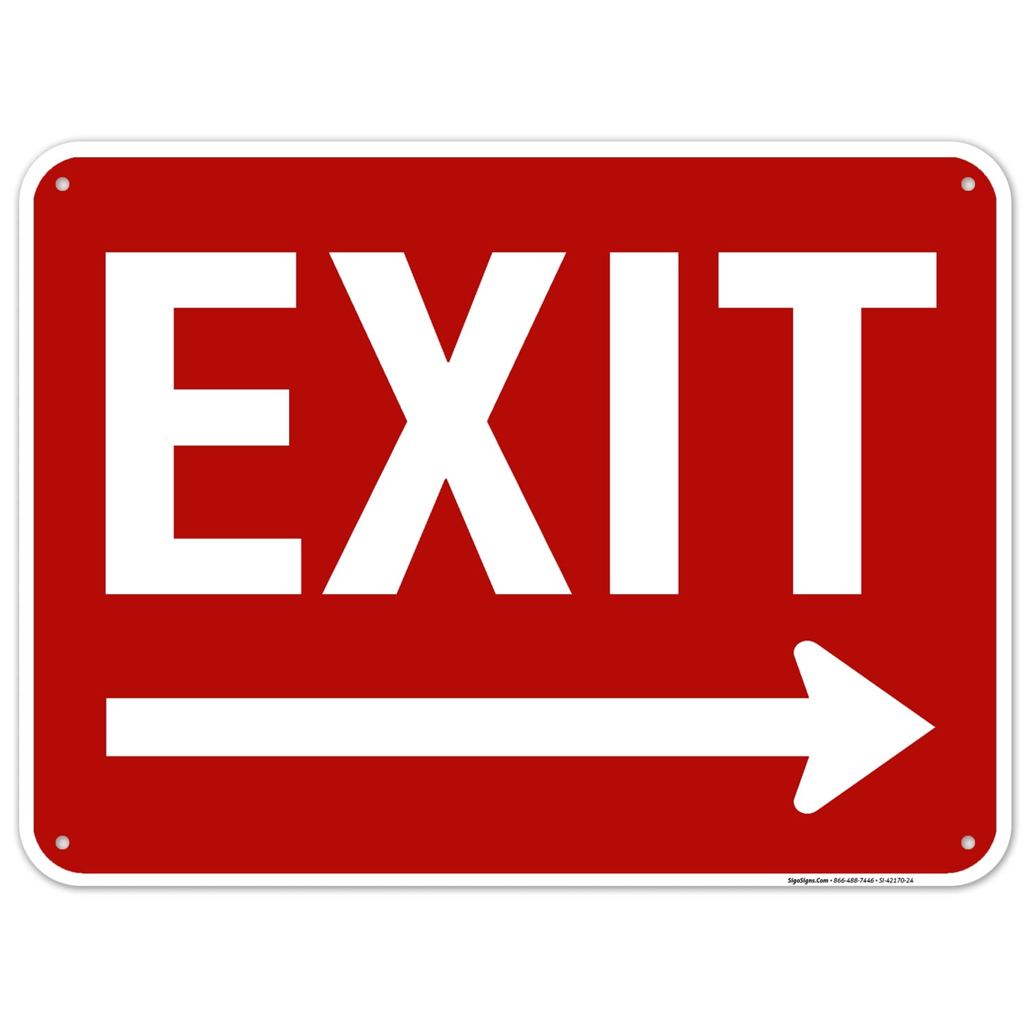 Exit Sign, with Right Arrow - Walmart.com