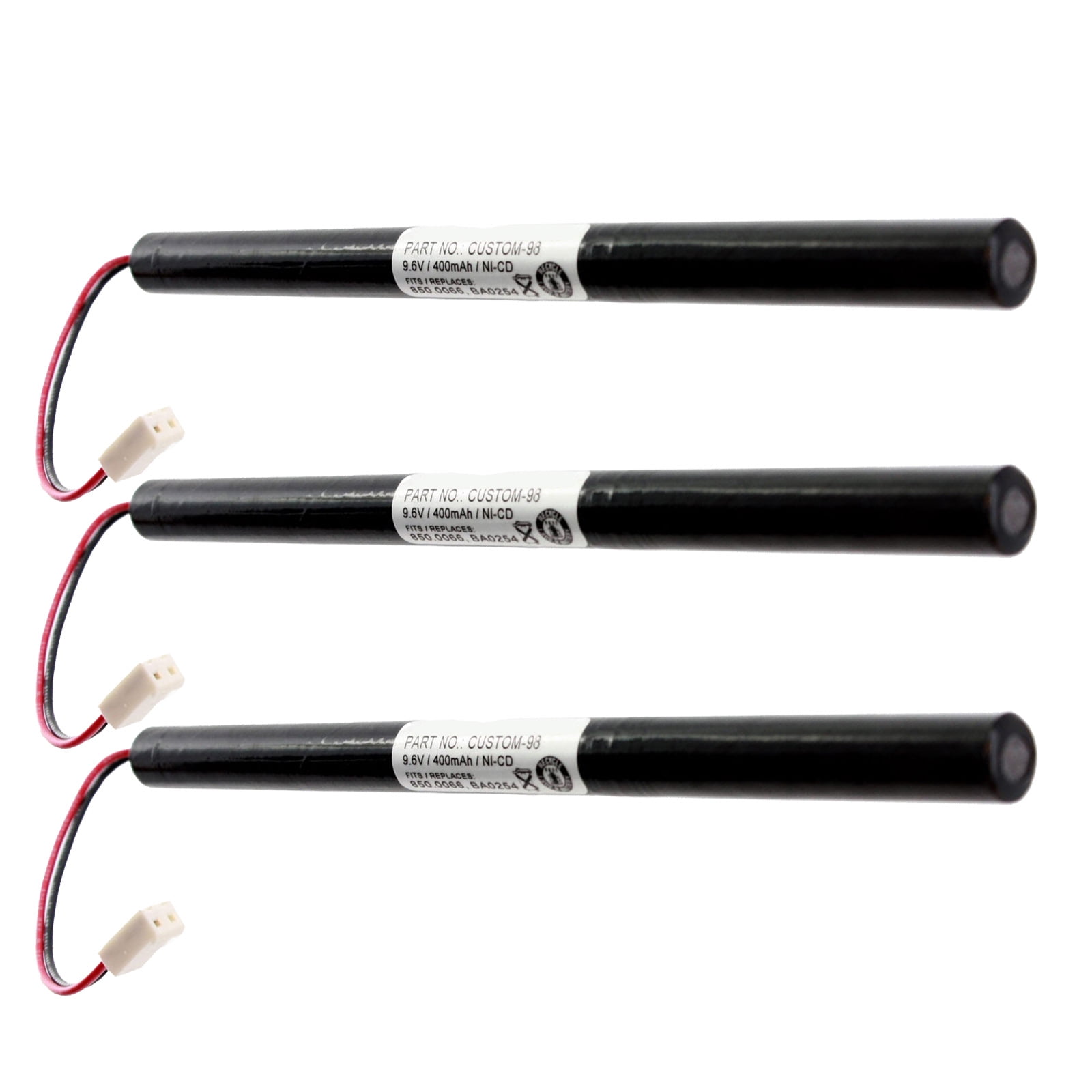 3pc 9.6V 400mAh Emergency Lighting Exit Sign Battery For Emergi-Lite ...