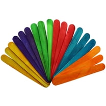 Colored Jumbo Craft Sticks, Wood Craft Sticks 6 Inch (Pack of 100 ...