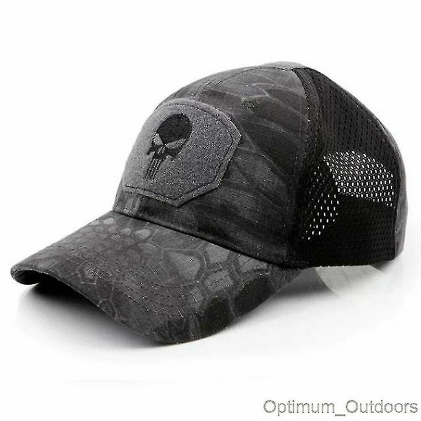 Punisher Mesh Back Baseball Cap Operators Hat Airsoft Army Skull ...