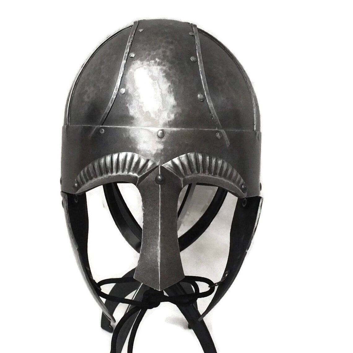Brass Accents Knight Helmet Medieval Norman Nasal King's Deluxe Winged ...