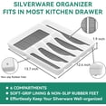 49-Piece Silverware Set with Organizer, Stainless Steel Flatware ...