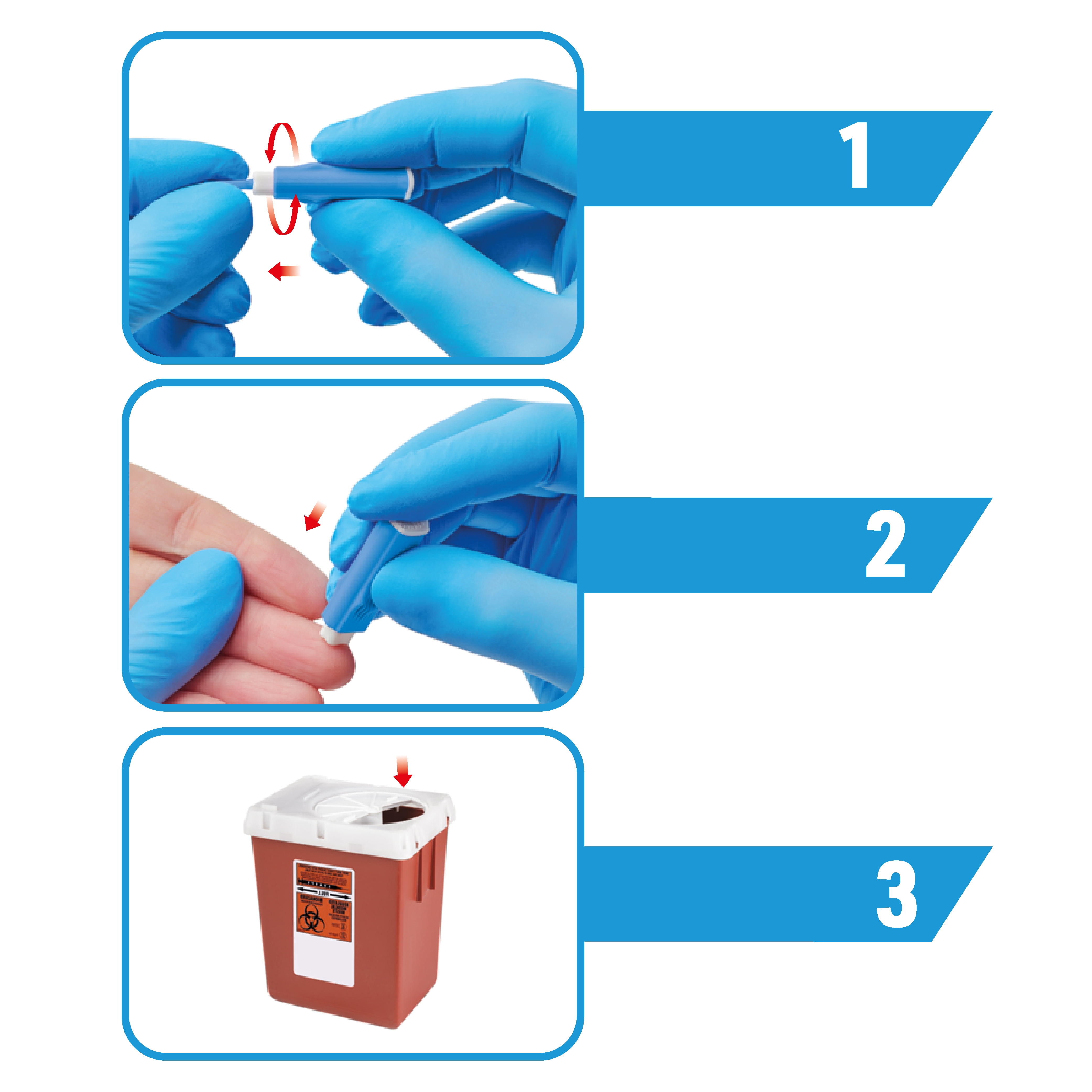 ONE-CARE PLUS Safety Lancets, Contact-Activated, 21G x 1.8mm, 100/bx ...