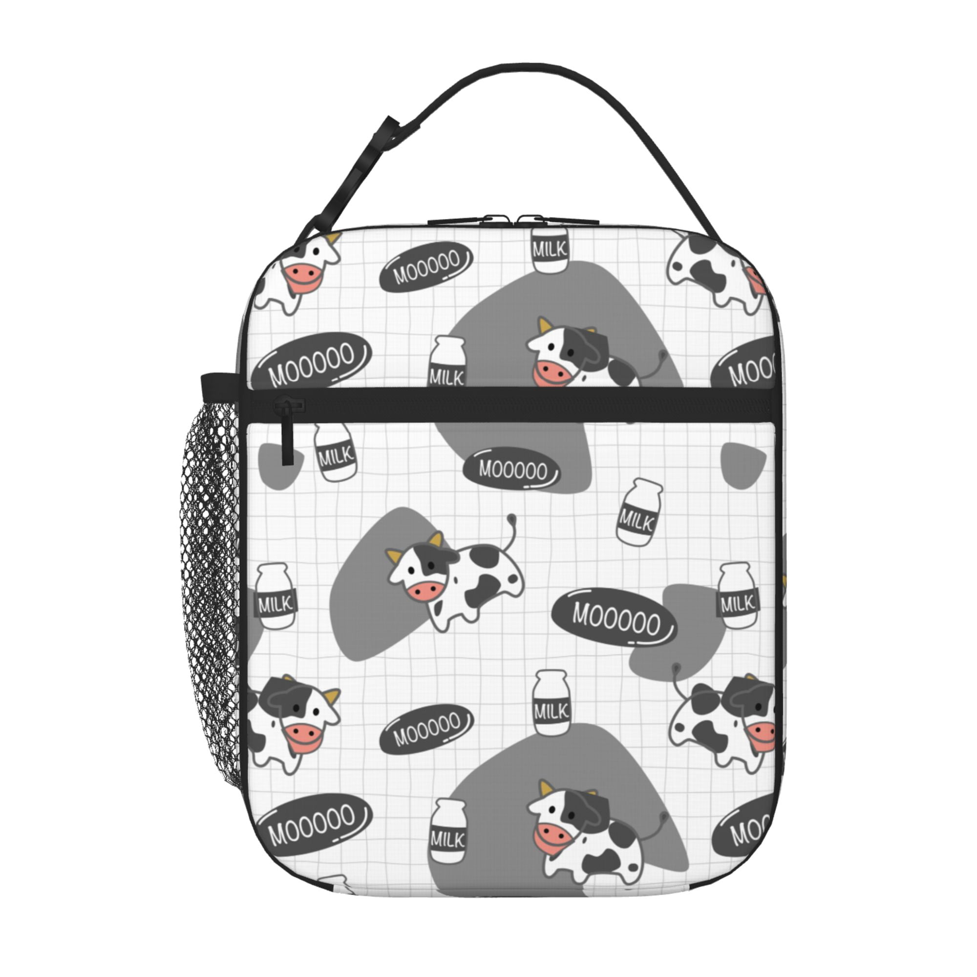 TEQUAN Portable Lunch Bag, Funny Animal Cute Cows Pattern Reusable ...