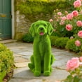 AOOOWER Courtyard Resin Simulated Flocking Cartoon Dog Statue ...