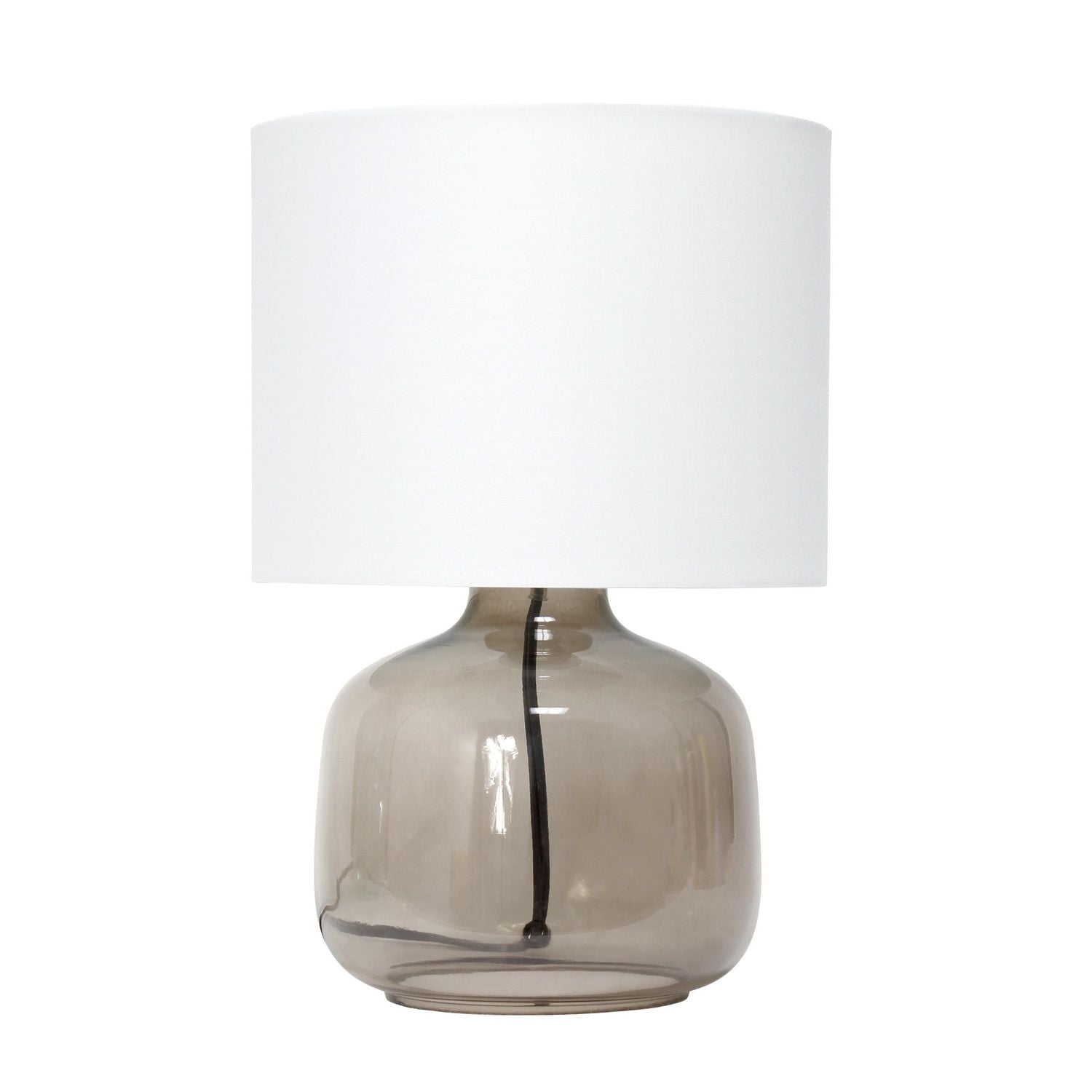 Click here for Simple Designs Glass Table Lamp With Fabric Shade... prices