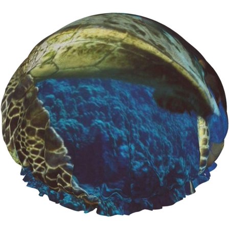 Shower Cap,Animal Turtle, Fishshower Caps For Women, Double Waterproof ...