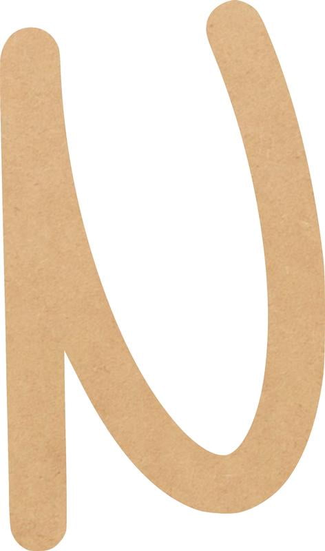 Unfinished Wood MDF 6'' Tall Daytime Letter N, Paintable Alphabet A-Z ...
