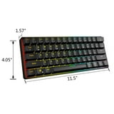 HK GAMING GK61 Wired Compact Mechanical Keyboard | 61 Keys RGB Backlit ...
