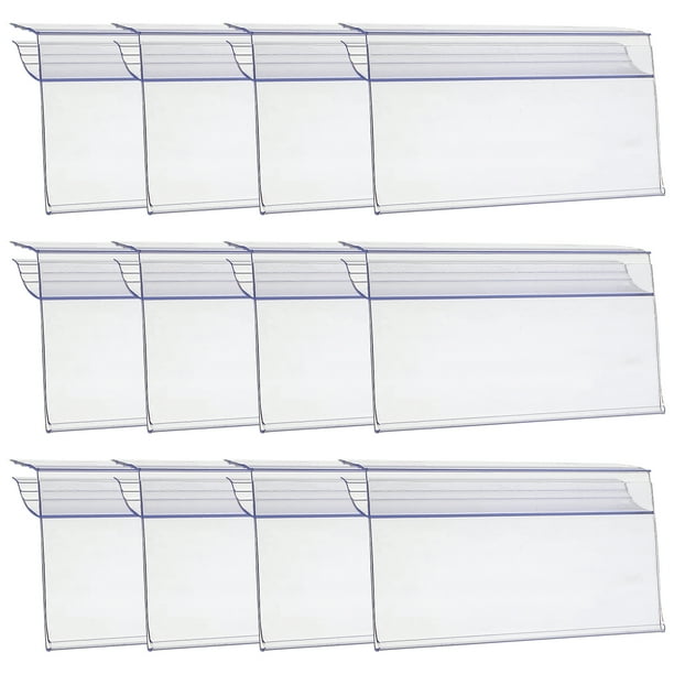 30pcs Transparent Price Tag Holder Supermarket Shelf Label Holders ...