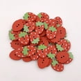 Farfi 50Pcs Sewing Buttons Lovely Durable Bakelite Strawberry Wooden ...