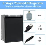 3-Way Propane Refrigerator 1.4 cu ft 3 Way Caravan RV Camper Gas Fridge ...