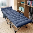 Slsy Folding Camping Cots for Adults with 2-Sided Cushion, Cots for ...