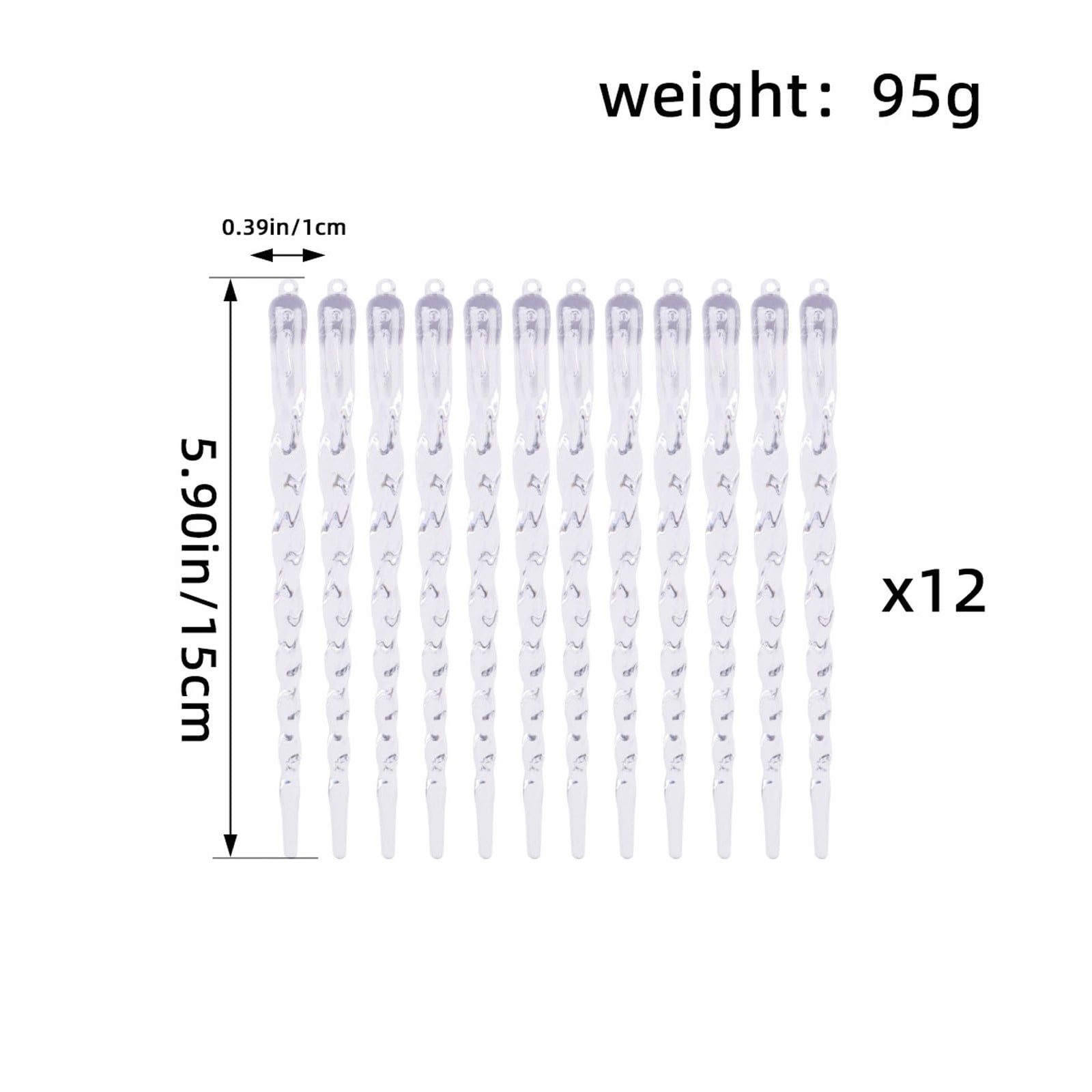 Click here for Unbranded 12pc Transparent Christmas Icicle Decora... prices