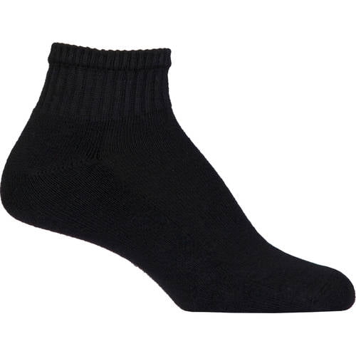 Gildan Men's Cushioned-Sole Black Ankle Socks 10-Pack - Walmart.com