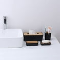 2 Pack Bamboo Soap Dish, Self-Draining Soap Box, Wooden Bamboo Bar Soap ...