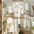 Antok, Full Length Floor Mirror, 58"x18.1", Arched Gold Stand - Walmart.com