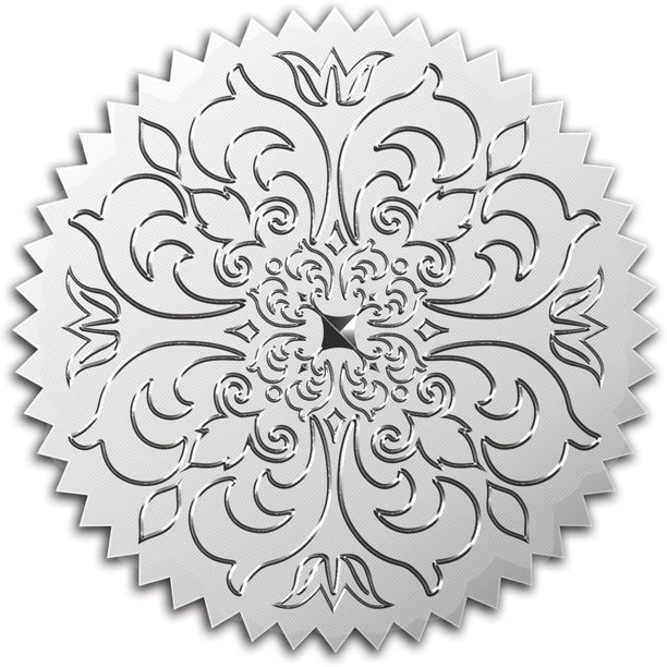 100 sellos de certificado con patrón de lámina de oro de 2" en relieve ...