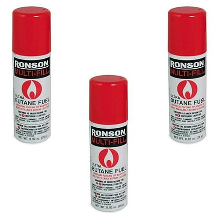 RONSON MULTI-FILL ULTRA BUTANE FUEL 26g 0.92 oz NEW (Pack of 3 ...