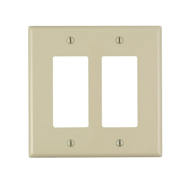 Placa de pared Leviton 2-Gang Decora/GFCI Decora Midway Ivory | Bodega ...