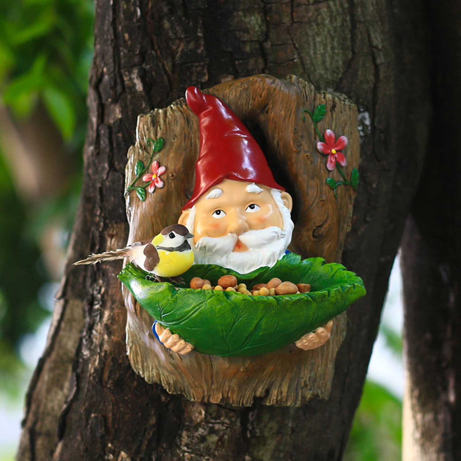Easy Installation Bird Feeder - Delicate Lightweight Elf Dwarf Resin ...