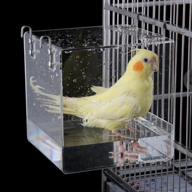 Volkmi 1 bird bath tub bath tub acrylic bird with thickened transparent ...