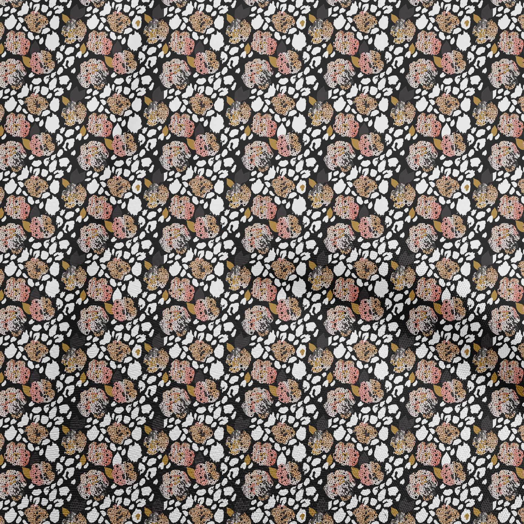 oneOone Cotton Silk Black Fabric Texture Fabric For Sewing Printed ...