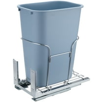 Dextrus 43 Quart Pull-Out Trash Can Recycling Bin with Lid, Sliding ...