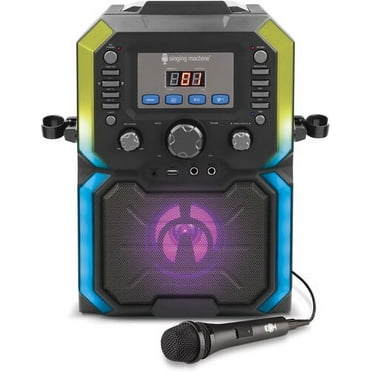 Singing Machine Groove Cube Hype Bluetooth CD Player & Karaoke Machine ...