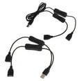 Double-switched USB Extension Cord Wire Y-splitter Cable Support for ...