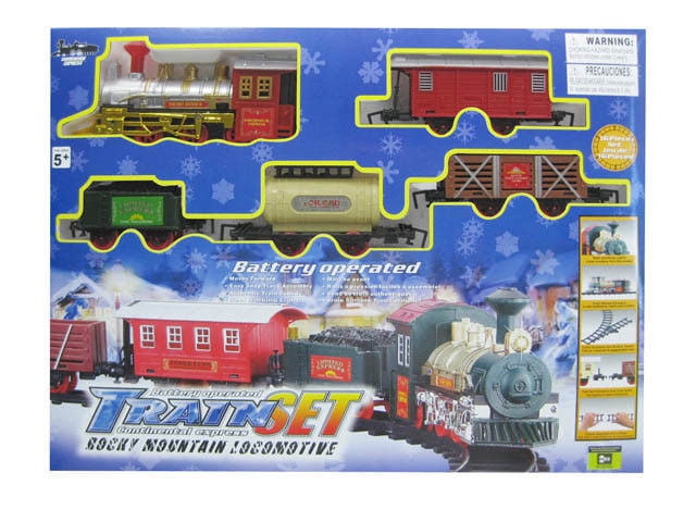 BATTERY OPERATED TRAIN SET LET'S ROCKY MOUNTAIN LOCOMOTIVE - Walmart.com