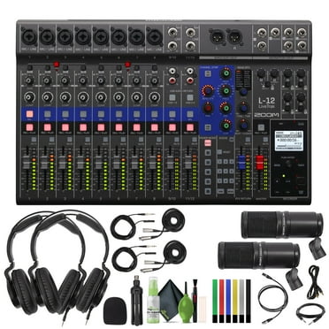 Zoom L12 LiveTrak Professional Soundboard Audio Interface, 12 Channel ...