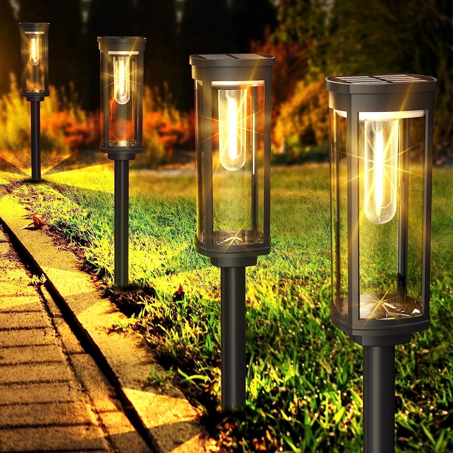 Click here for Kidsjoy Bright Solar Pathway Lights Outdoor  4 Pac... prices