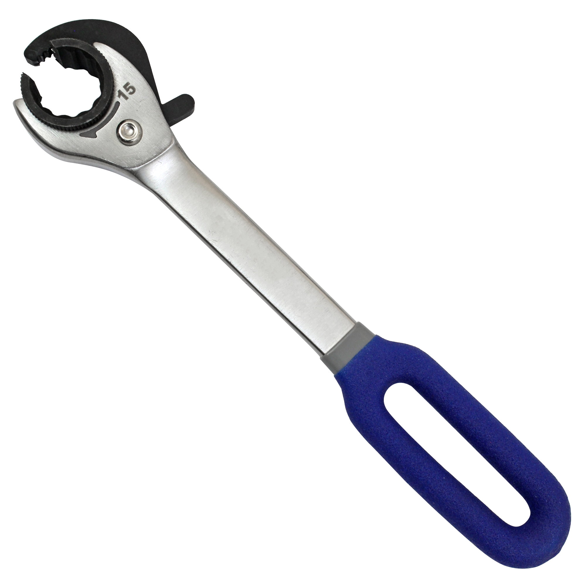 4LIFETIMELINES 15 mm Metric Ratcheting Open End Line Wrench - Walmart.com