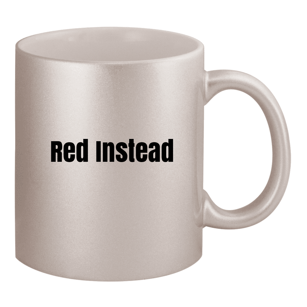 Red Instead - 11oz Ceramic Silver Coffee Mug - Walmart.com