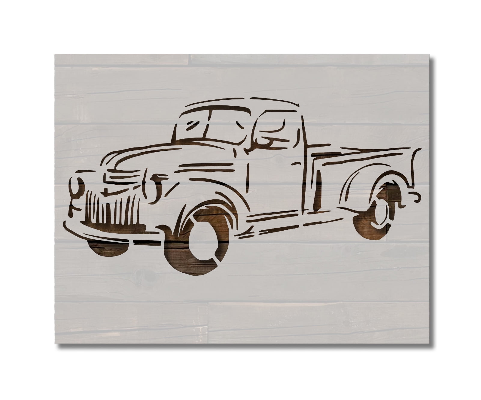Old Vintage Truck Stencil Number 1 Template Reusable 8.5 x 11 for ...