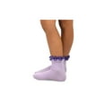 TeeHee Girls Cotton Double Ruffle Crew Socks, 6 Pair Pack, Solid, Non ...